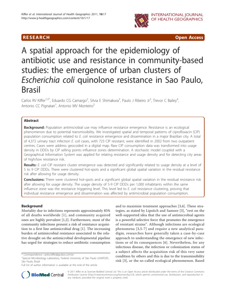 2011 - A Spatial Approach For The Epidemiology of Antibiotic Use and ...