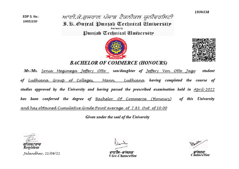 Bachelor Degree (BCOM) | PDF