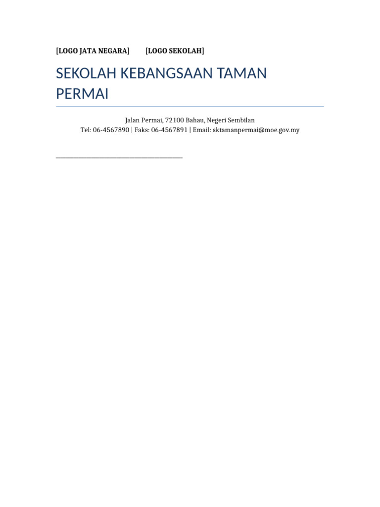 Letterhead Sekolah Template | PDF