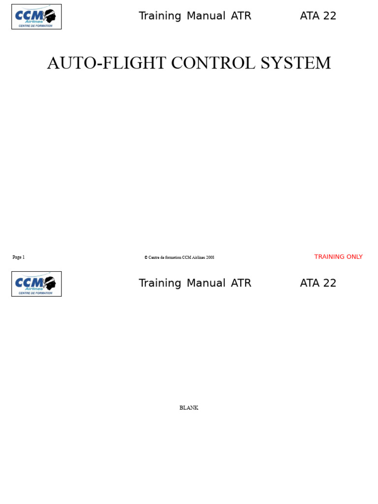 ATA 22 Auto Fligth Control System | PDF | Aircraft | Transport Safety