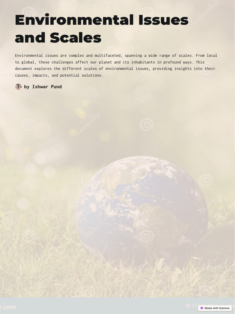 Scales of Environmental Issues Explained | PDF | Policy | Natural ...