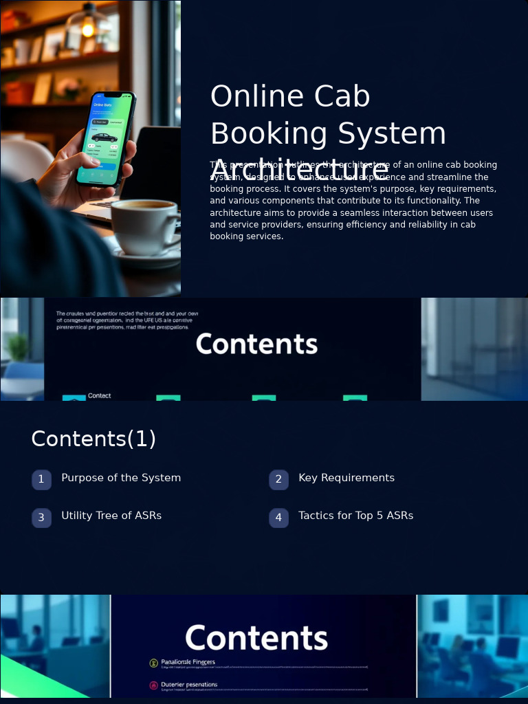 Online Cab Booking System Arc | PDF | Scalability | Usability
