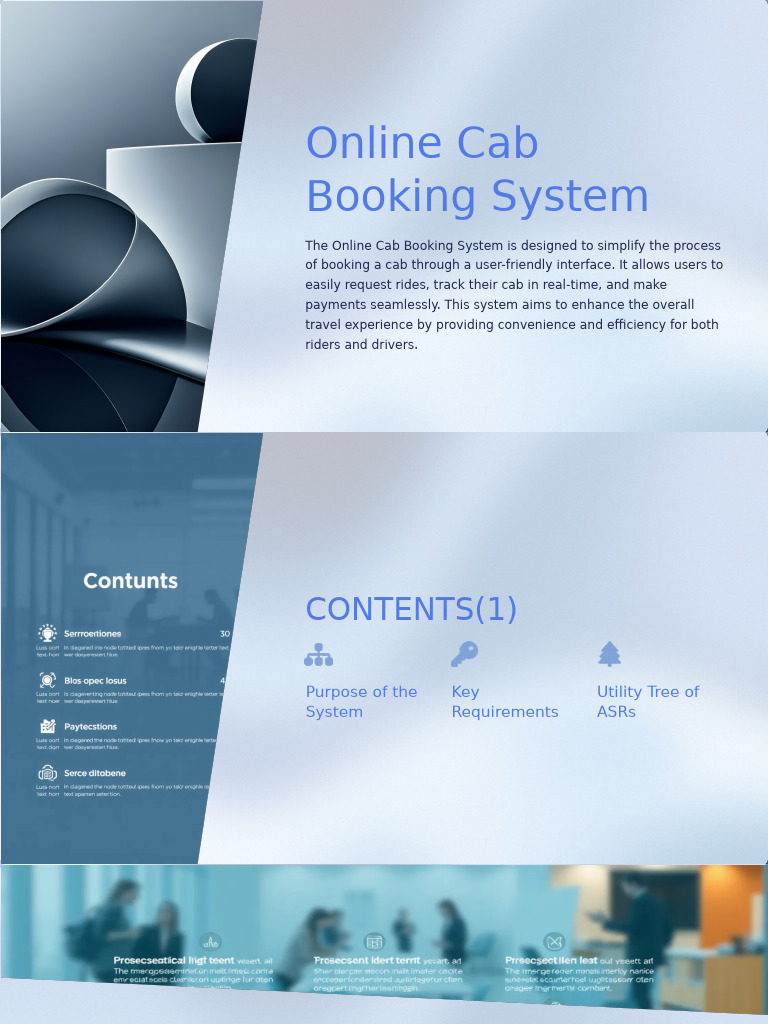 Online Cab Booking System Overview | PDF | Usability | Speech Recognition