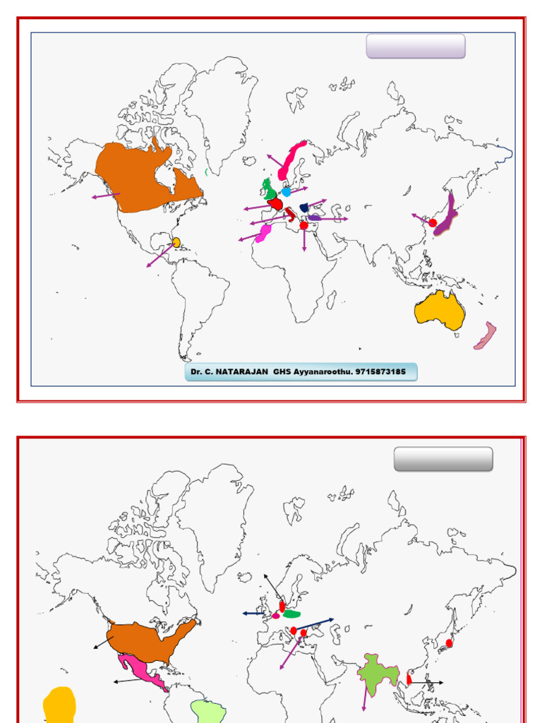 10th Social Science World Map English Medium PDF Download | PDF ...