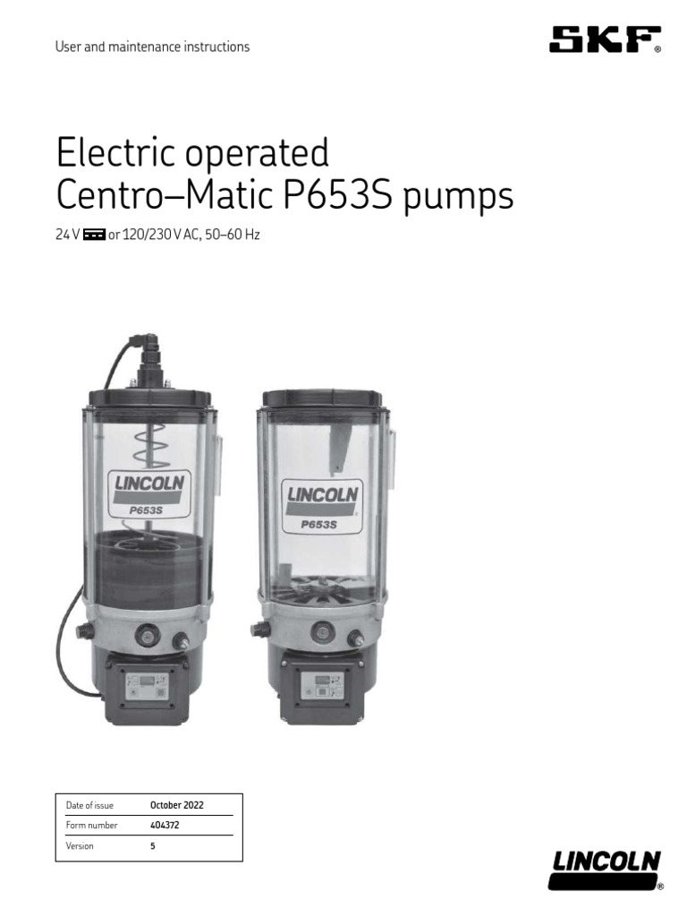 Auto Lube Lincoln P653S | PDF | Pump | Power Supply