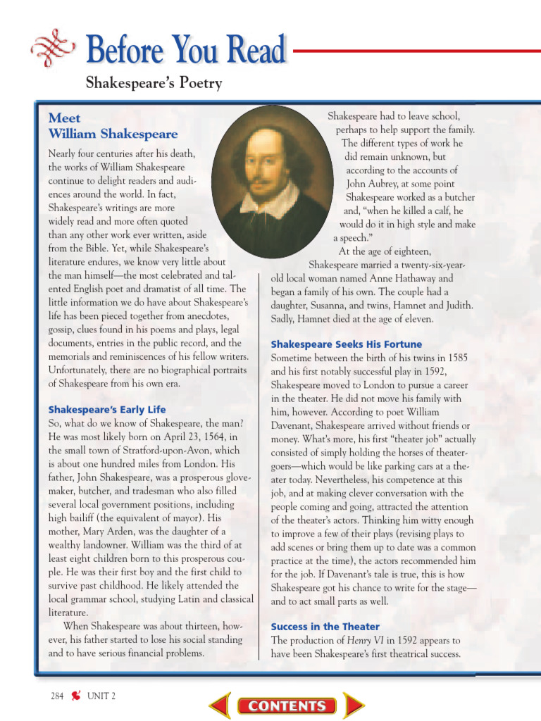 William Shakespeare: Life and Legacy | PDF | William Shakespeare