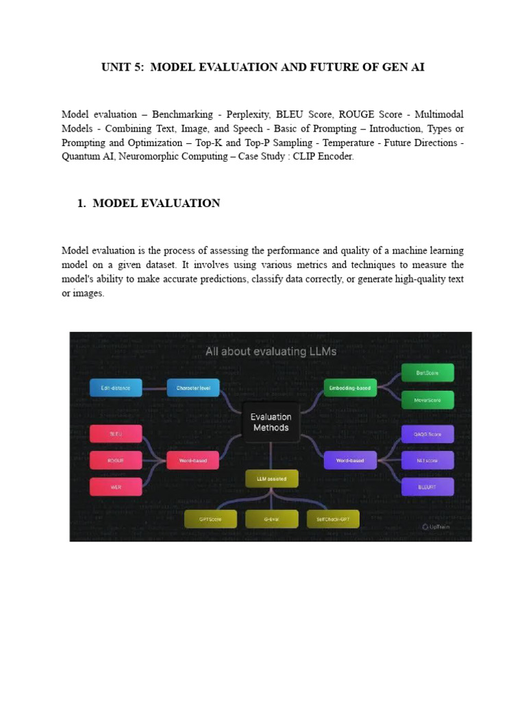 Evaluating Generative AI Models | PDF | Speech Recognition | Machine ...