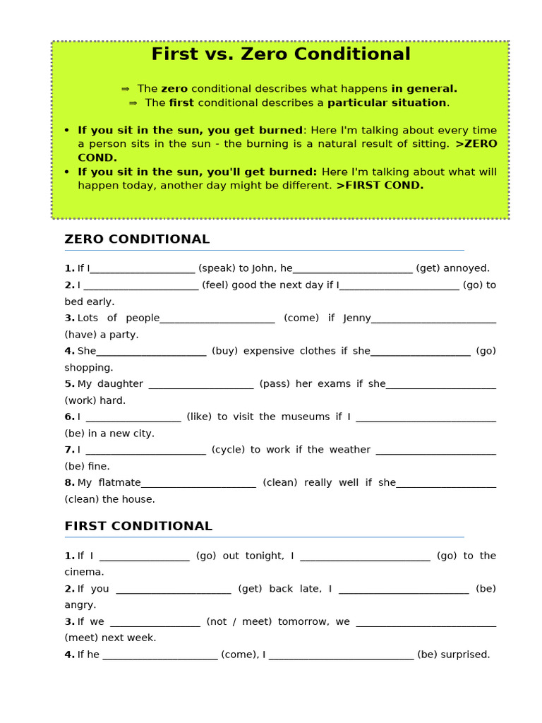 Zero and First Cond Decimos | PDF