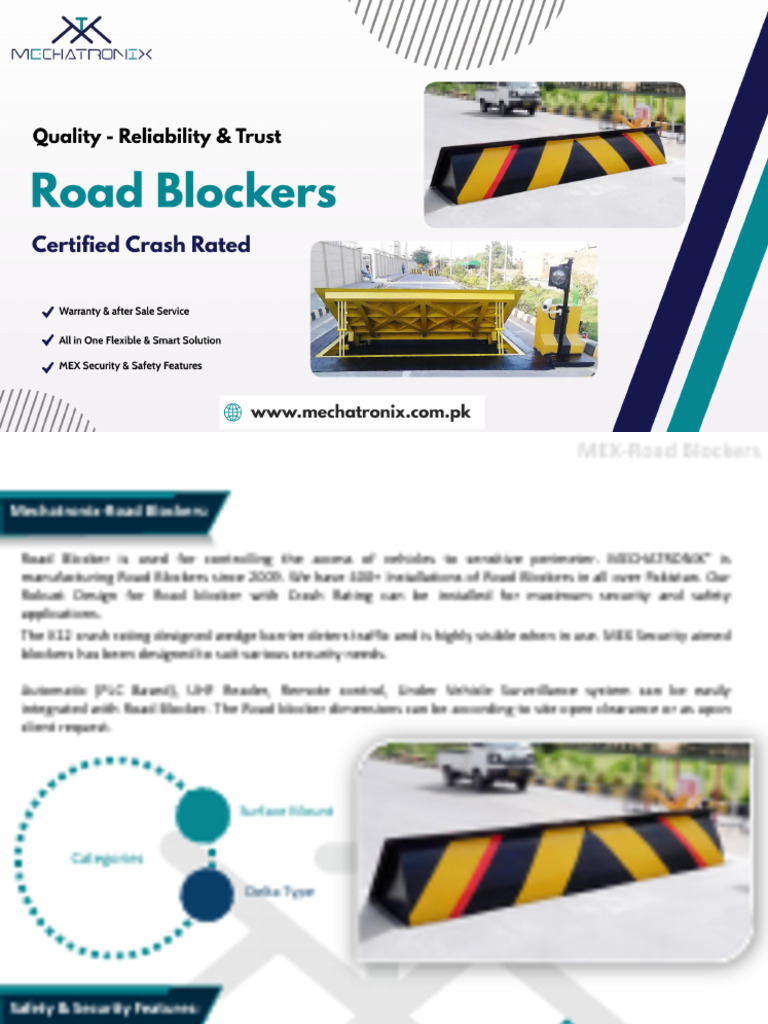 Road Blockers Brochure | PDF | Pump | Valve