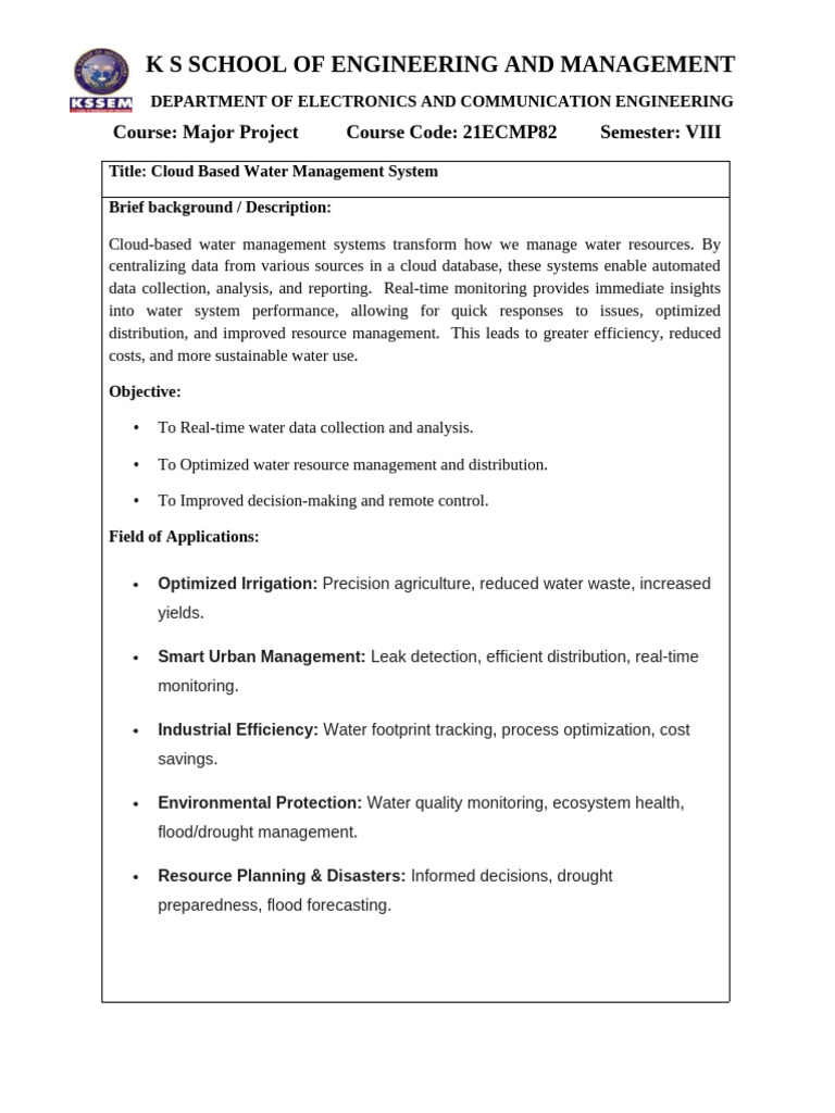 Major Project Synopsis | PDF