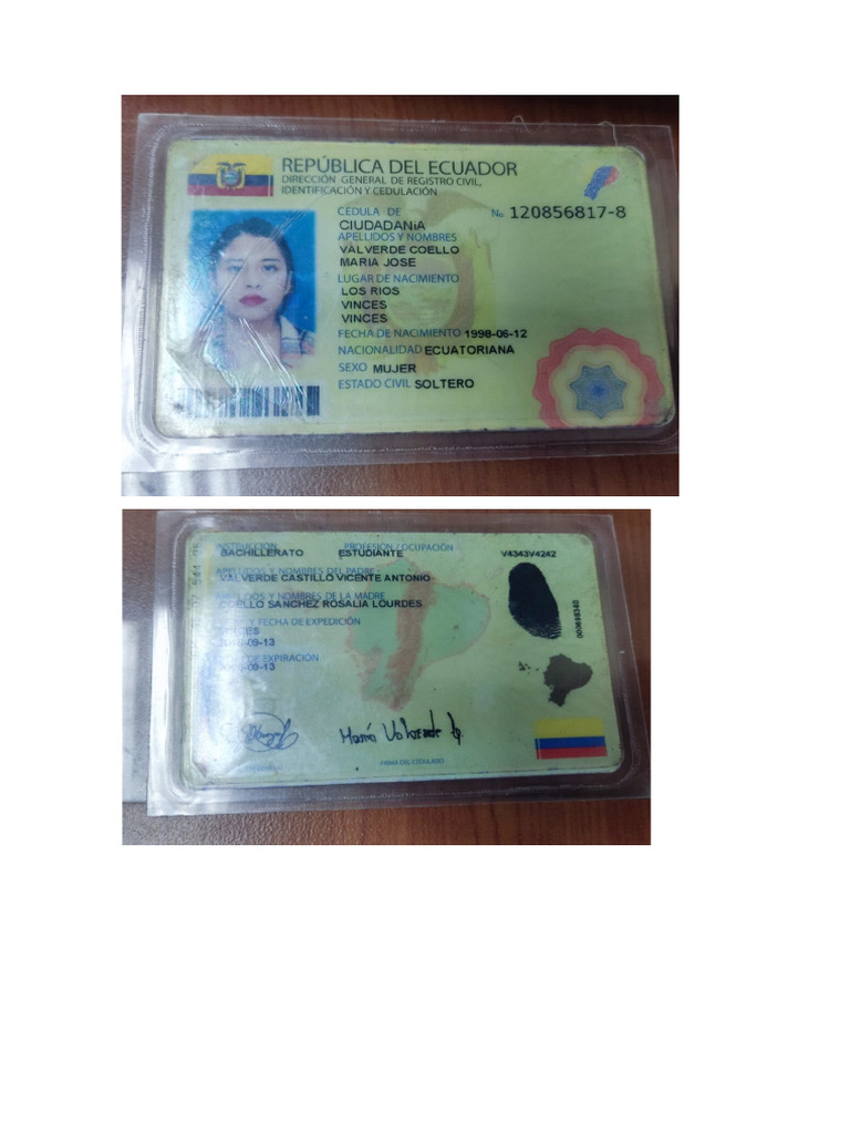 Cedula Maria Jose | PDF