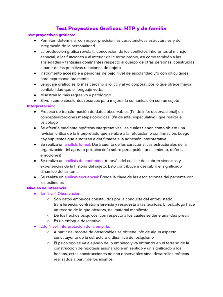Test Proyectivos Gráficos - HTP y de Familia | PDF | Las emociones ...