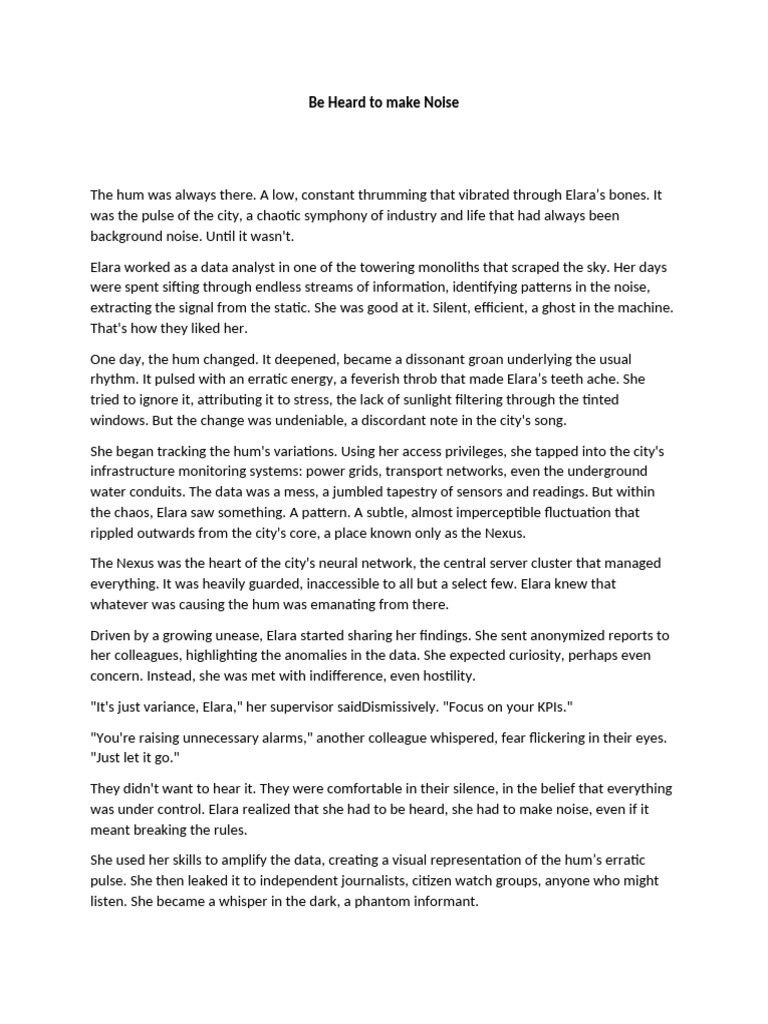 Be Heard to make Noise | PDF