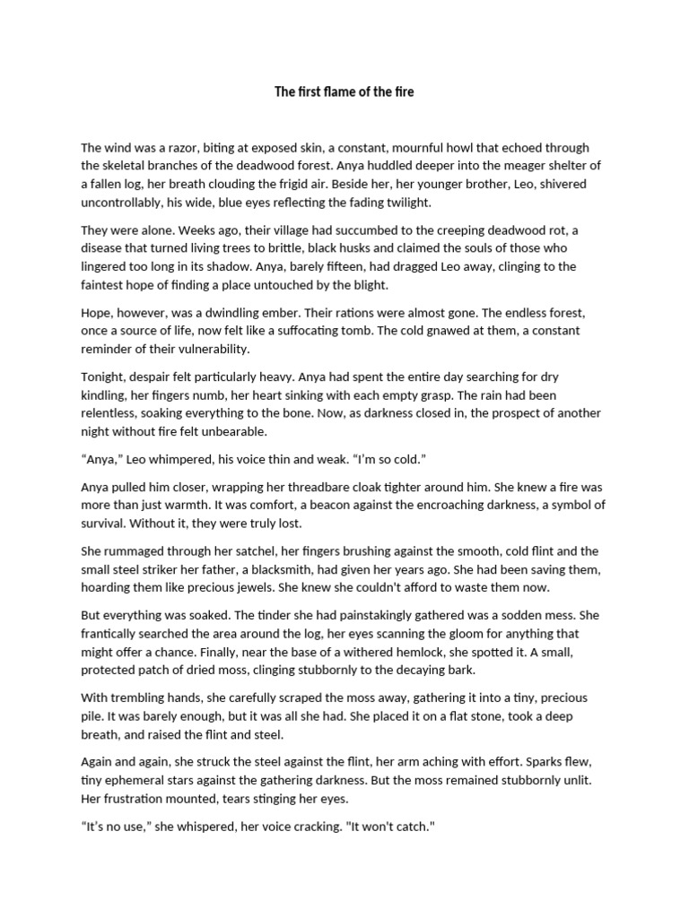 The First Flame of Hope | PDF | Fires