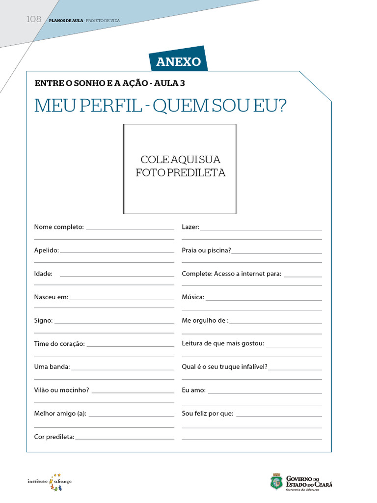 Apostila Projeto De Vida Página 108 Pdf
