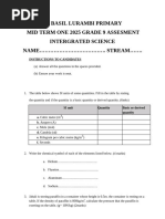 GRADE 8 SCIENCE EXAM PAPER2 3rd TERM | PDF | Chemical Elements | Proton