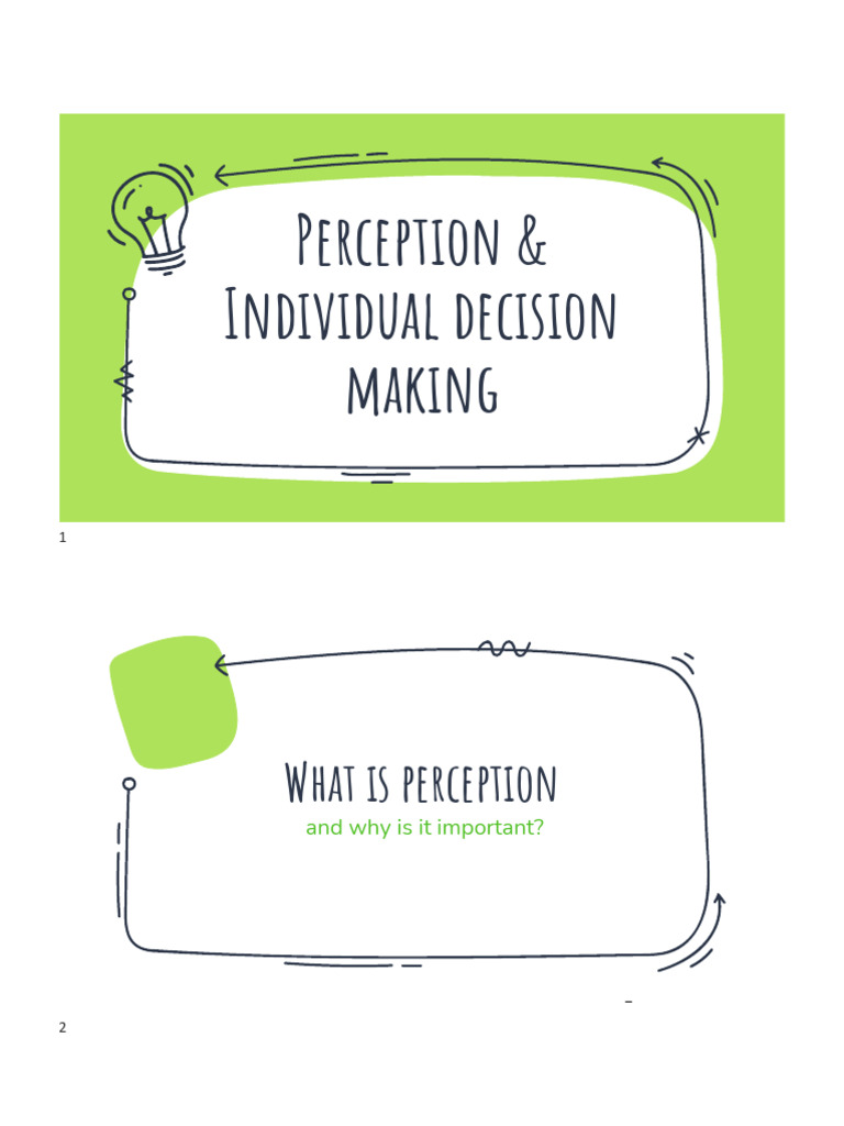 Unit 2 | PDF | Decision Making | Perception