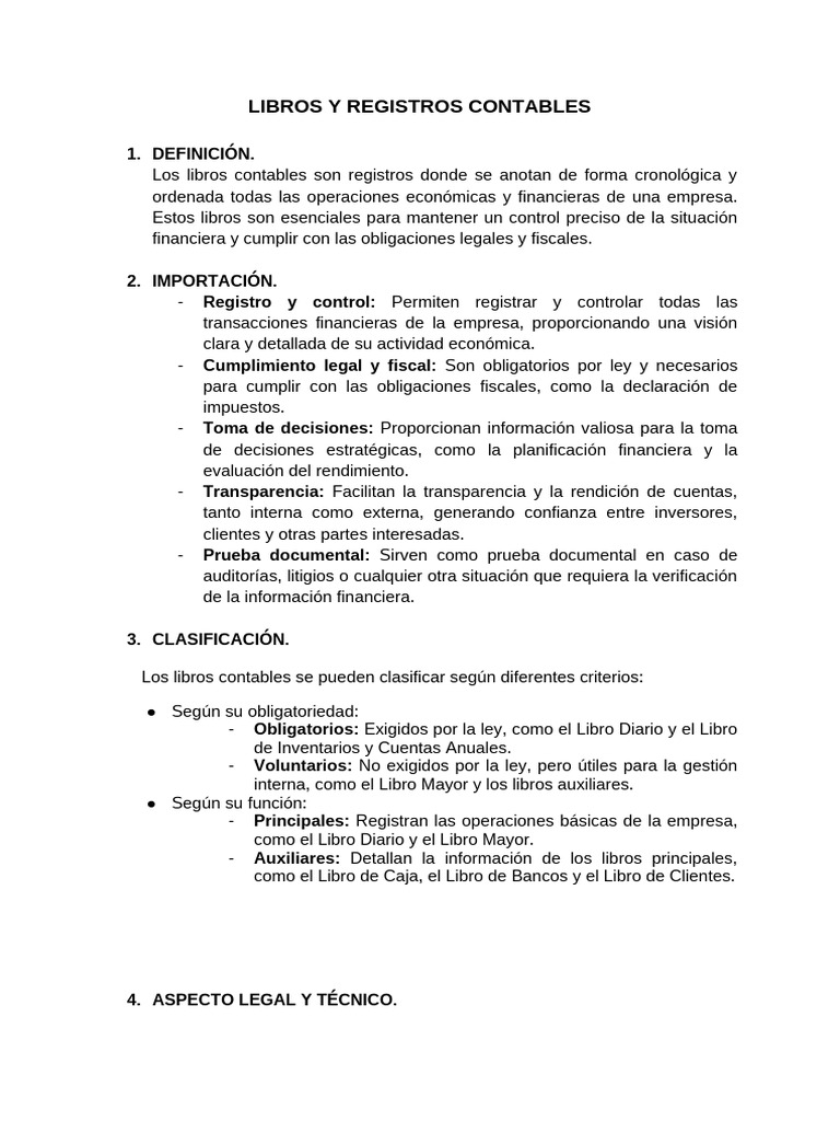 Libros y Registros Contables | PDF | Contabilidad | Economias