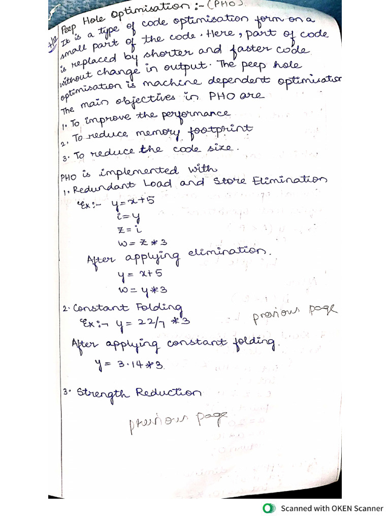 CD Peephole Optimization | PDF