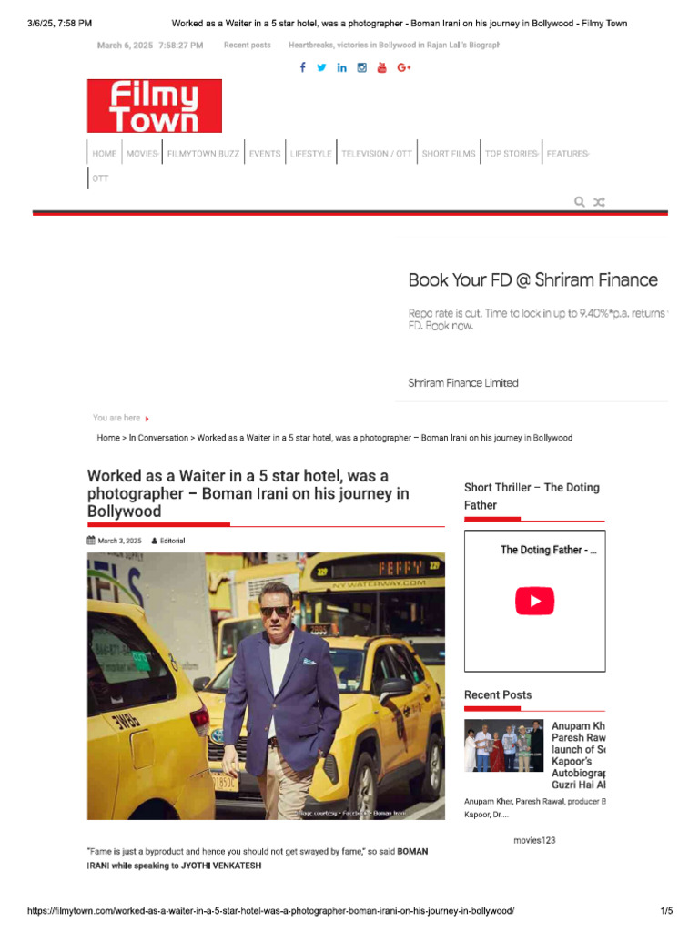 Boman Irani Interview | PDF