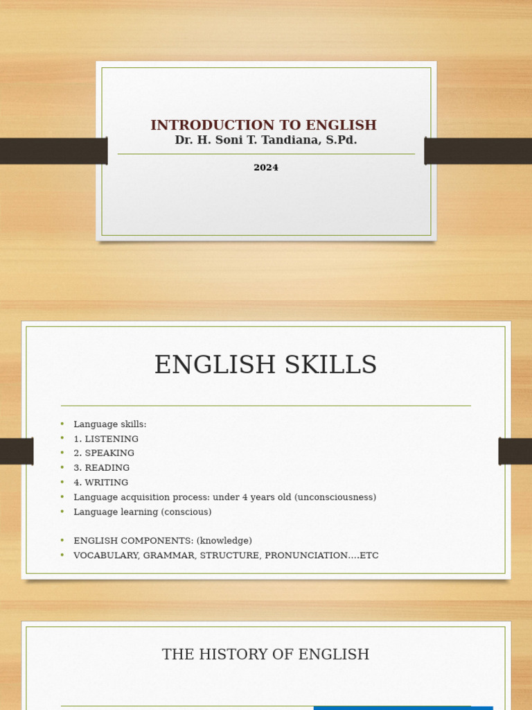 Introduction to English Language Skills | PDF | Word | English Language