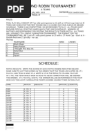 3 Team Round Robin Bracket - Fillable | PDF