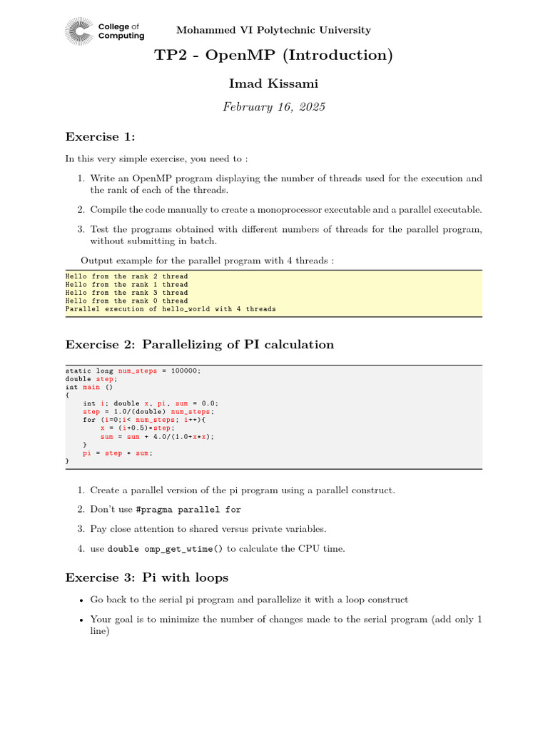 TP2 | PDF | Computer Engineering | Concurrent Computing