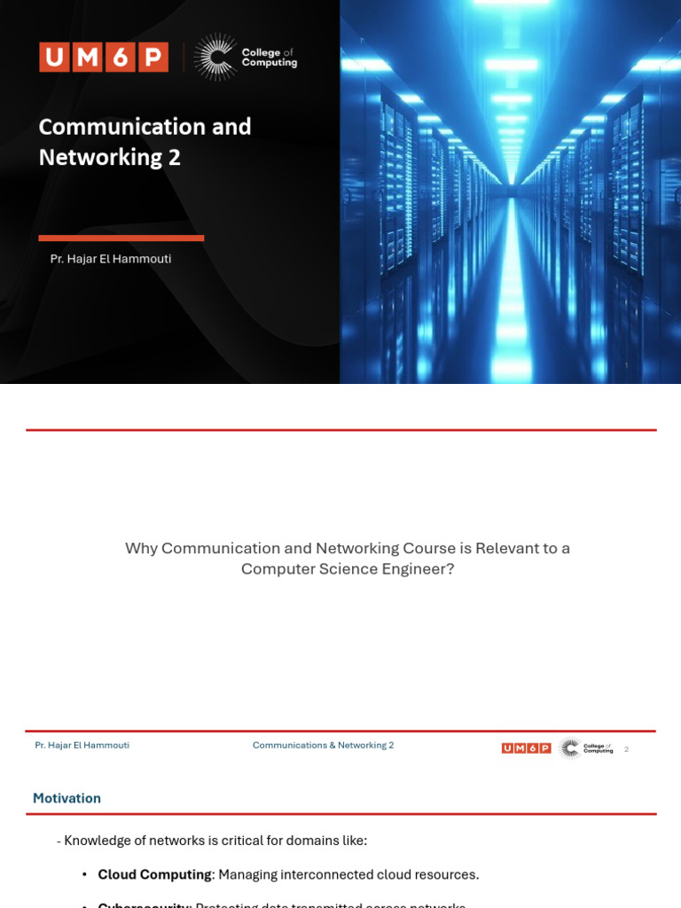 Communication and Networking 2 Session 1 | PDF | Computer Network | Osi ...