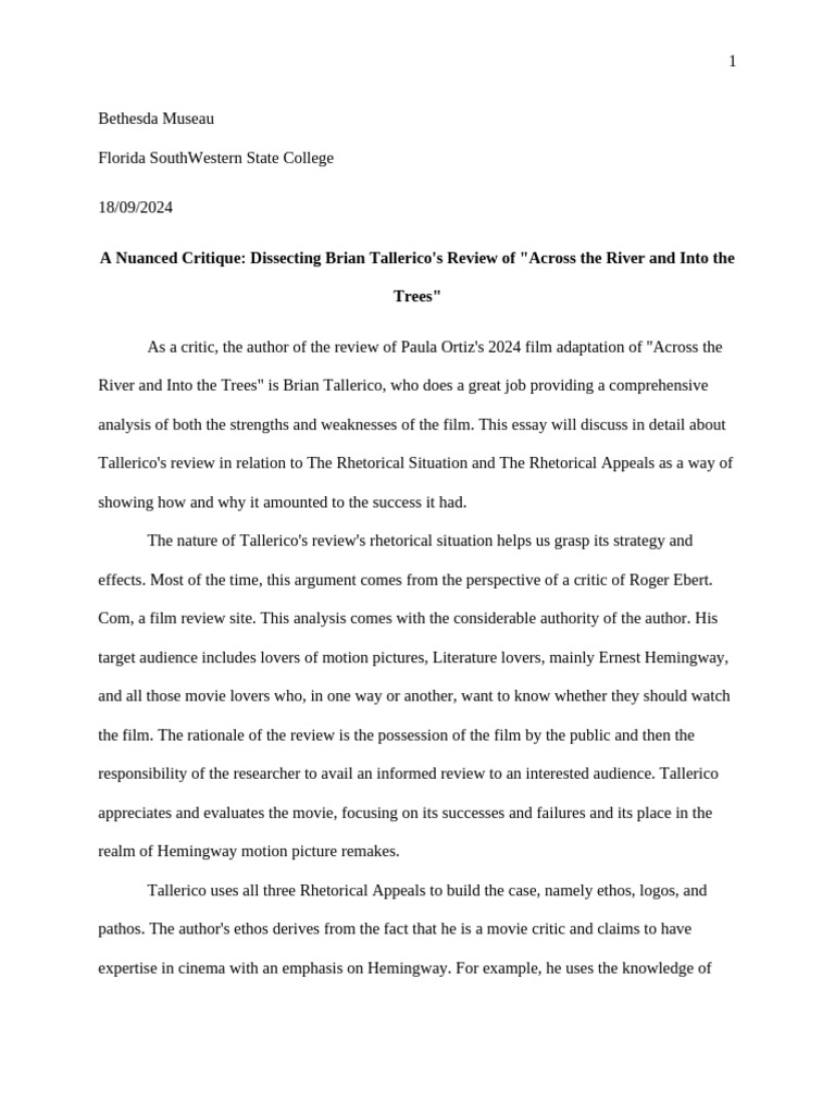 Step Two-Rough Draft, Peer Reviewing - Essay #1-Rhetorical Analysis ...