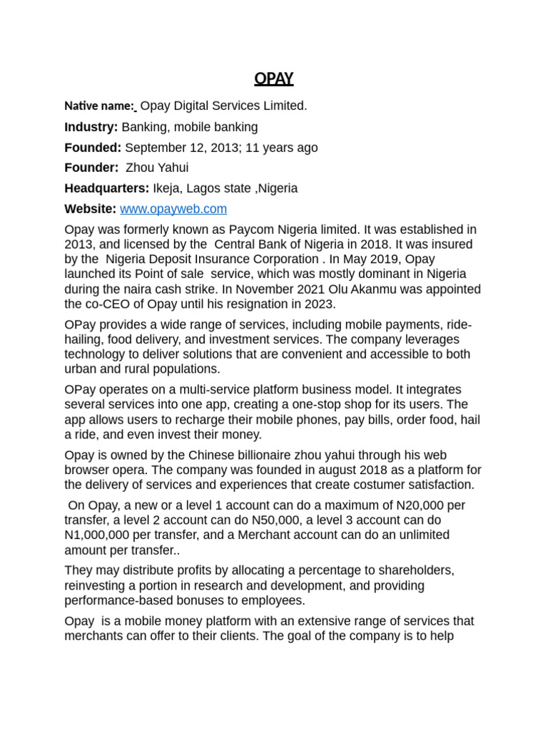 OPAY | PDF