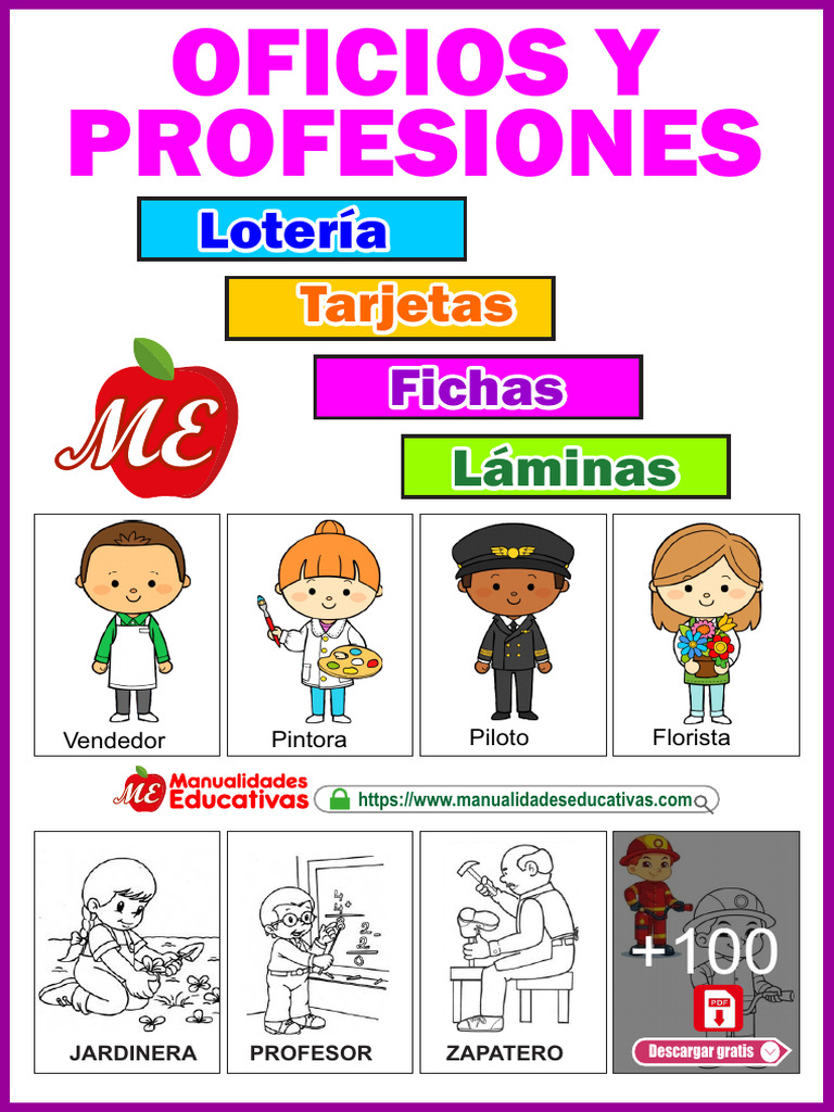 1 Loteria, Carteles, Tarjetas de Oficios y Profesiones | PDF
