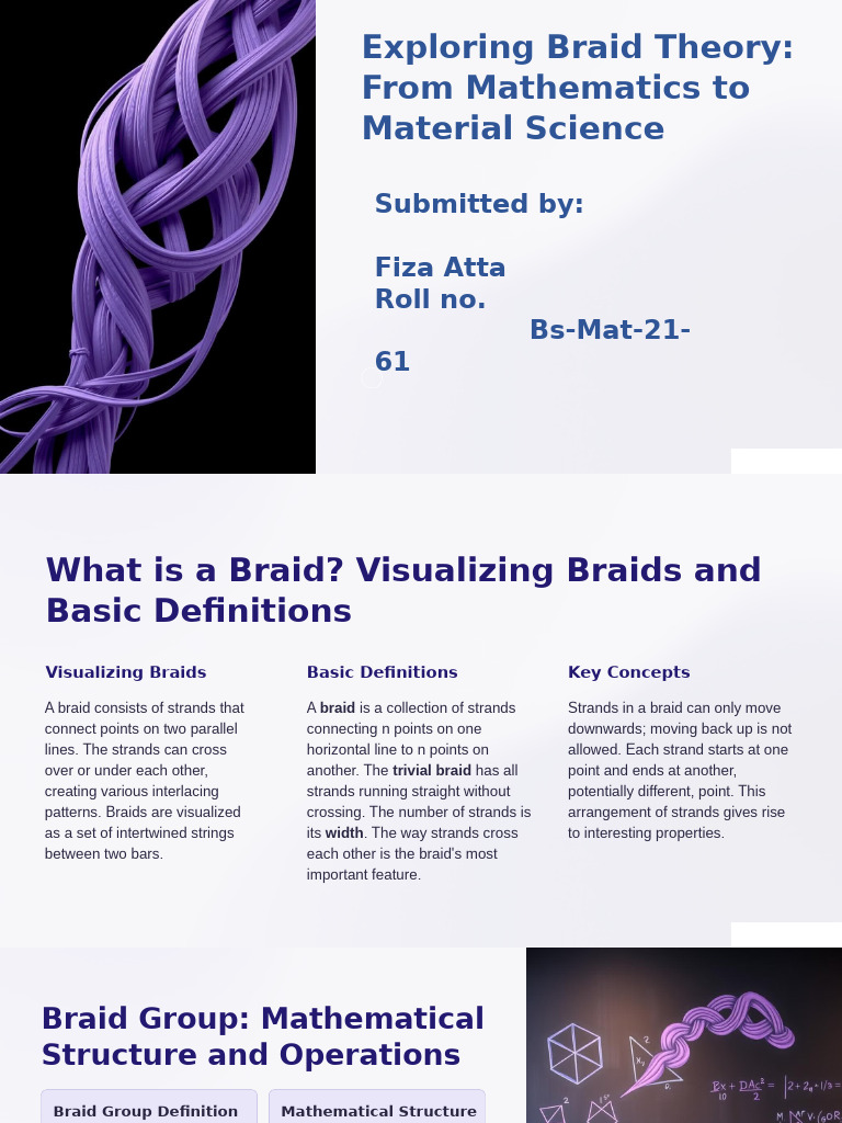 Exploring Braid Theory From Mathematics To Material Science | PDF ...