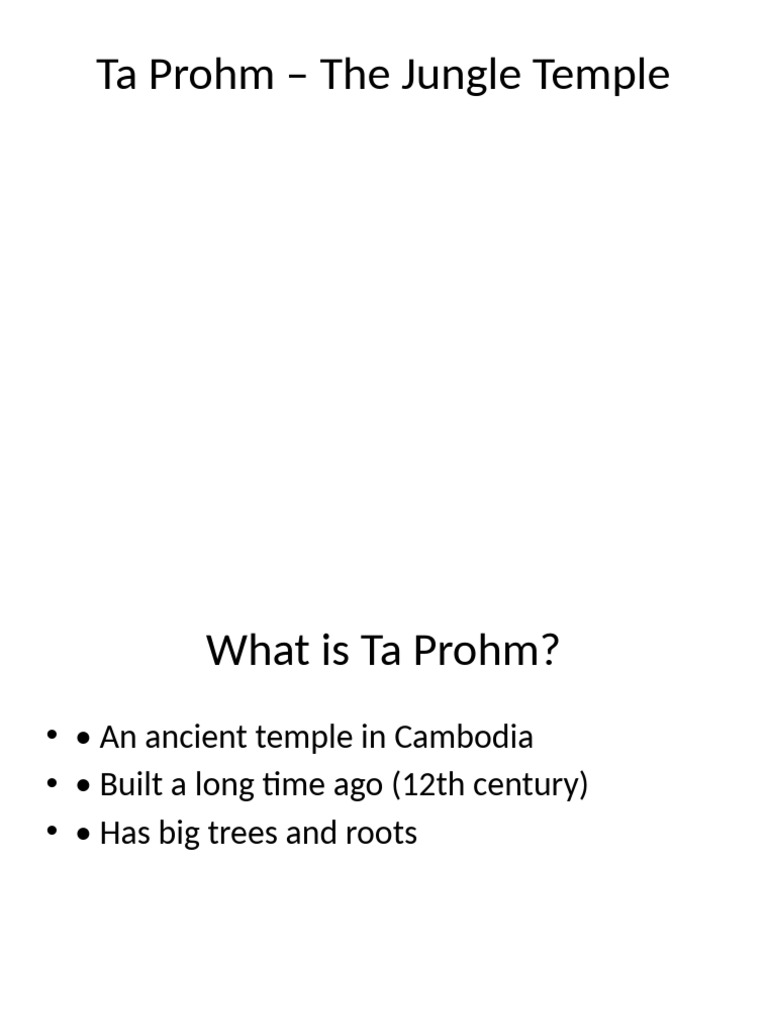 Ta Prohm Presentation | PDF