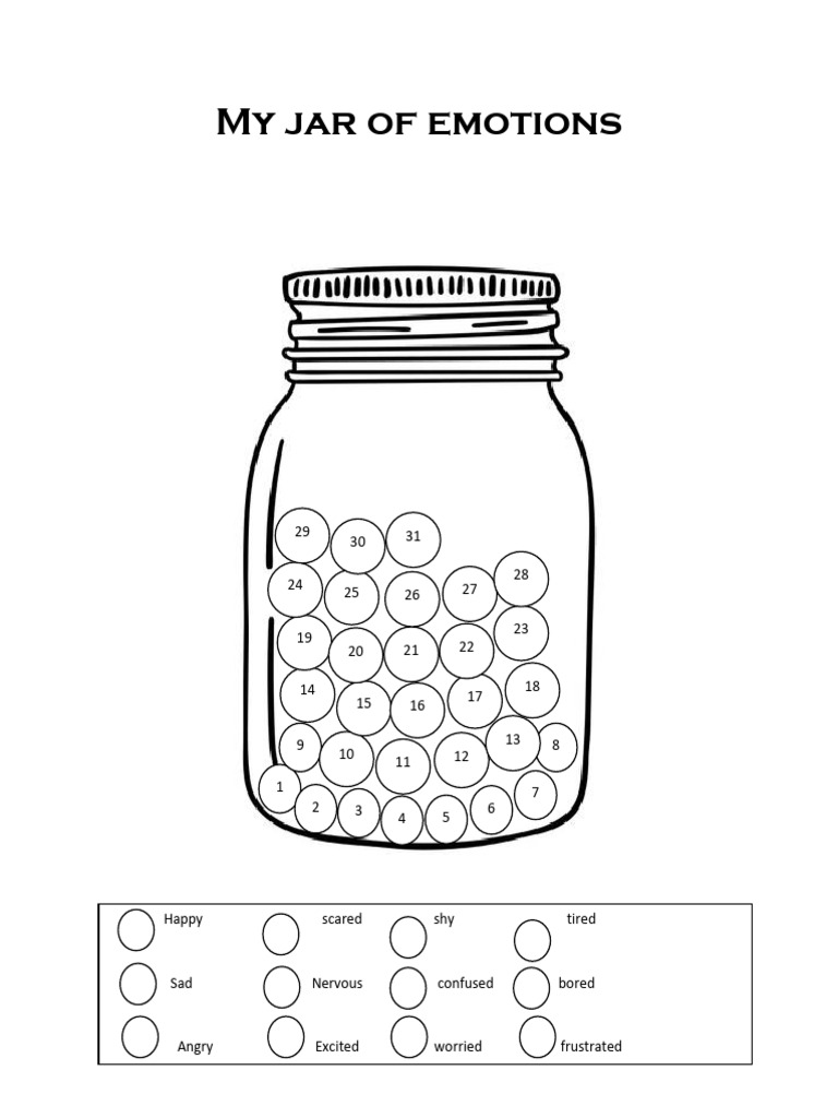 My Jar of Emotions Worksheet | PDF