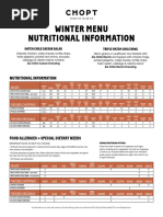 Menu Chopt Creative Salad Co | PDF | Pickling | Salad