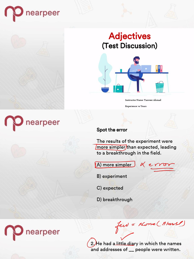 Adjectives Test Discussion Pdf Emotions Psychology