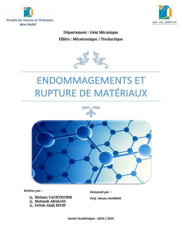 Mécanismes d'endommagement des matériaux | PDF | Fragilité | Fatigue ...