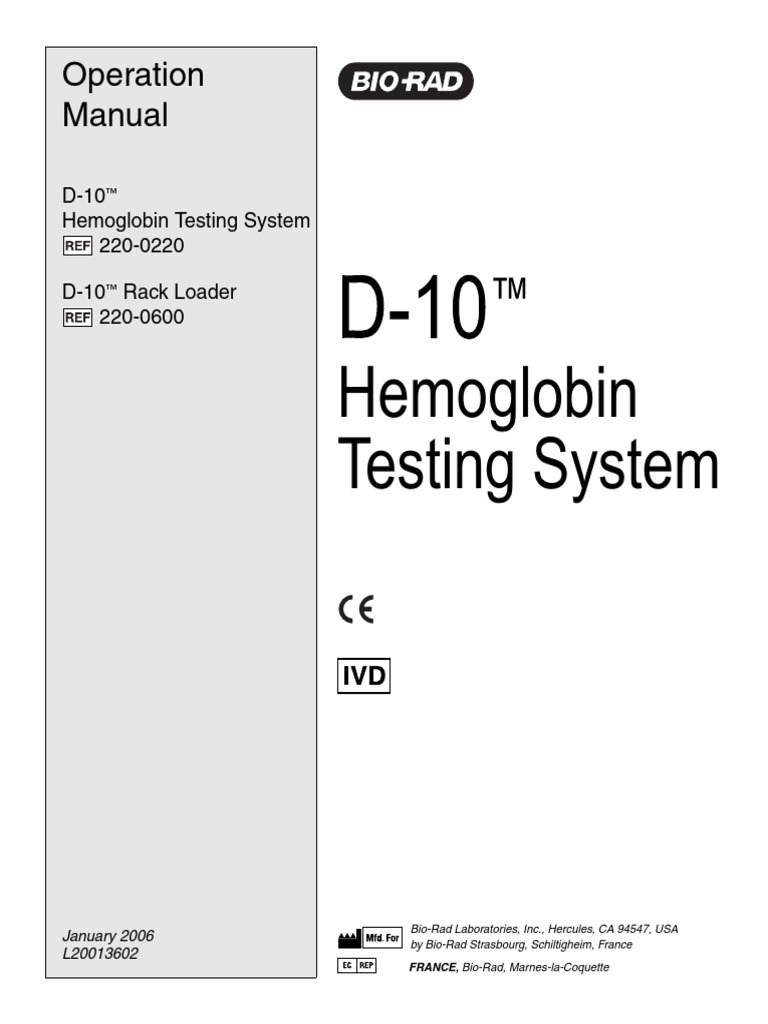 L20013602 D10 OPS Manual | PDF