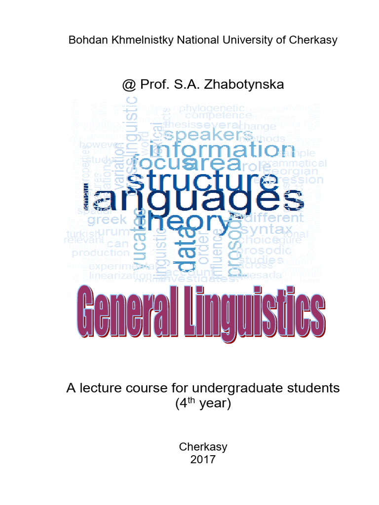 2019-Lectures 1-7. GENERAL LINGUISTICS | PDF | Syllable | Stress ...