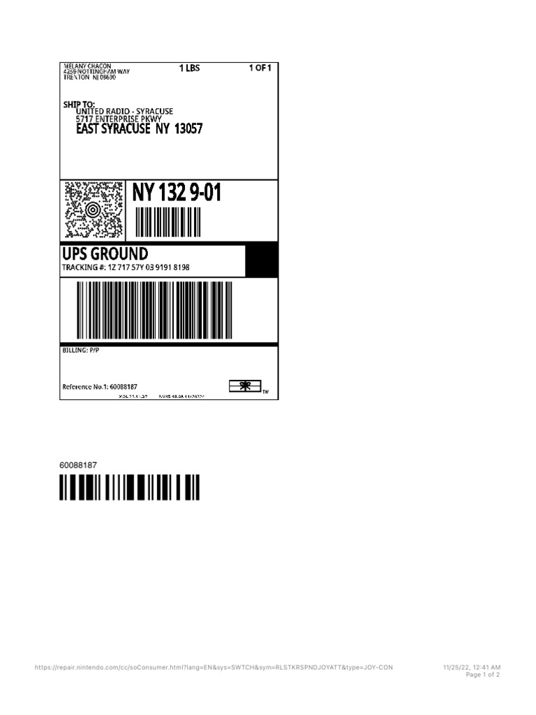 Nintendo Repair Center - Repair Order Summary | PDF