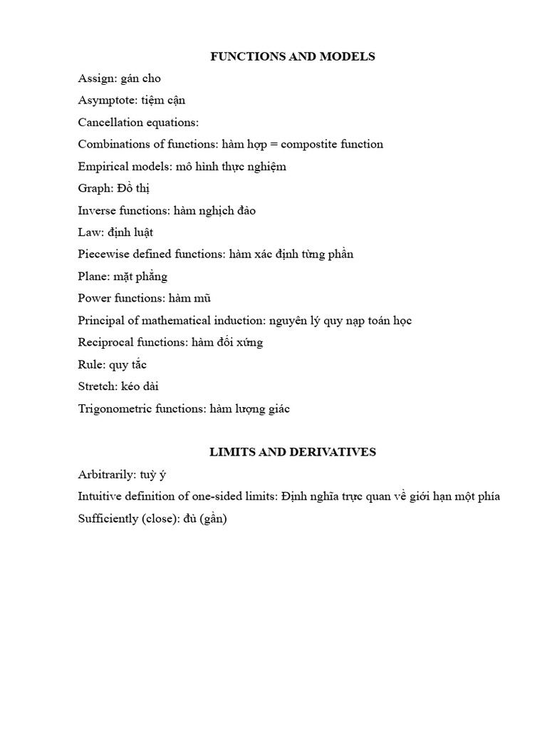 Calculus Vocab | PDF