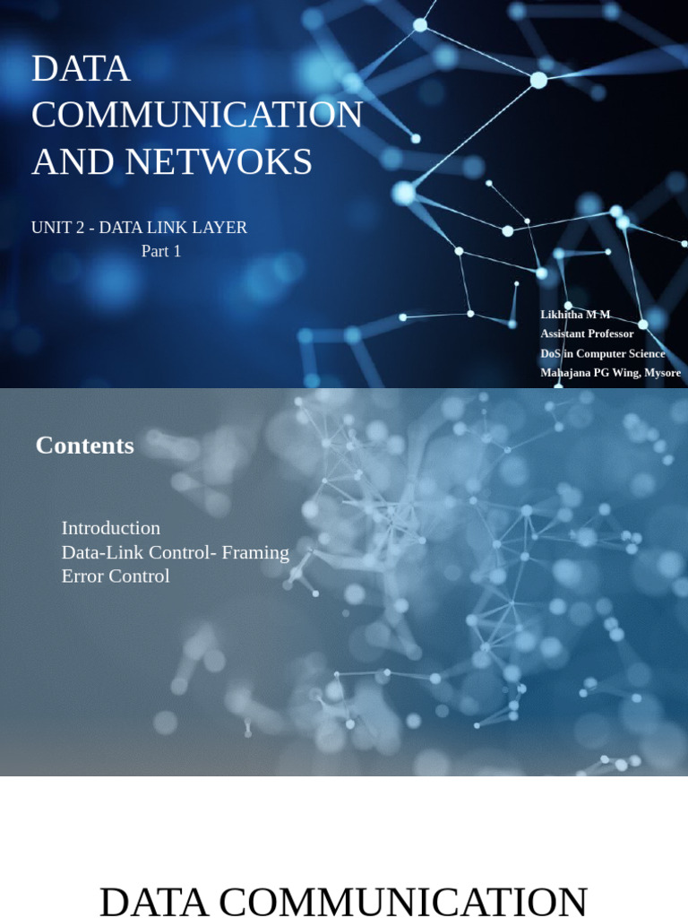 Dcn Unit 2 Part 1 Pdf Error Detection And Correction Computer Network 1384