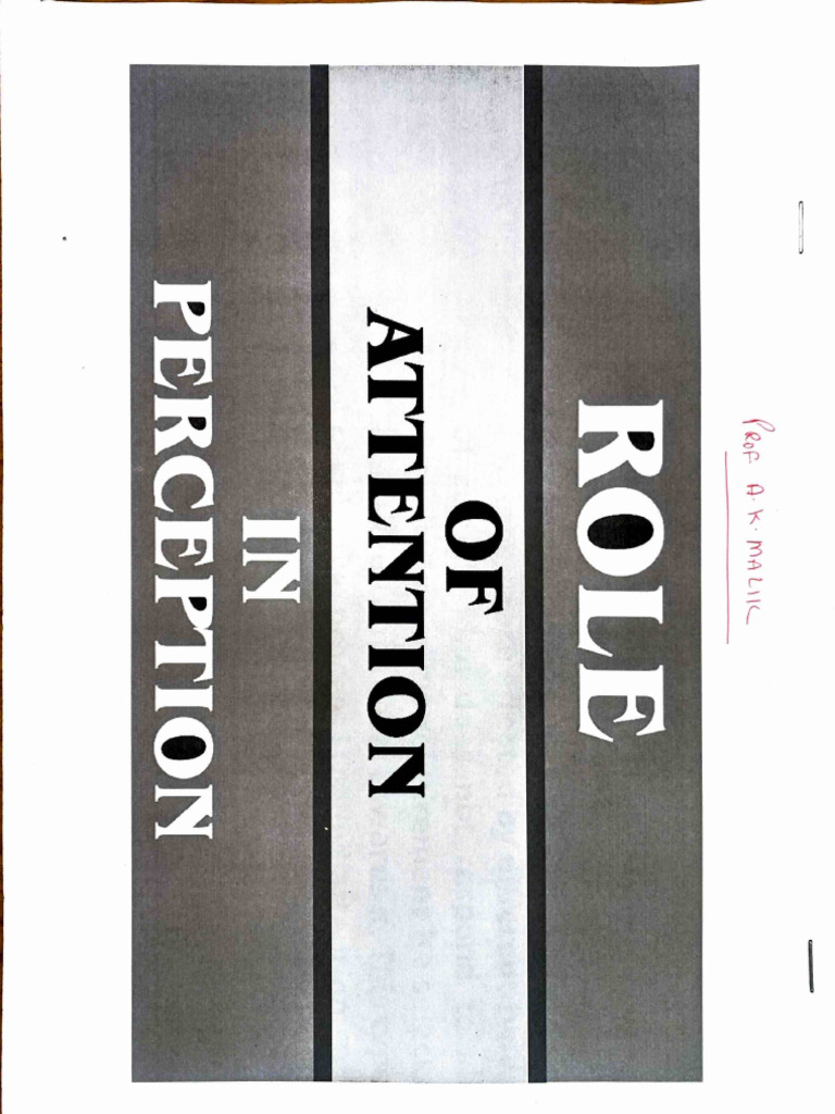 Perception and Attention | PDF