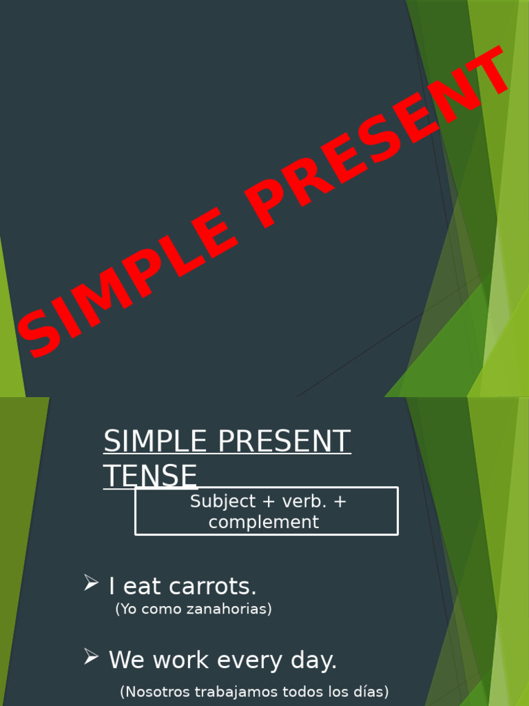 Simple Present - Affirmative Form | PDF