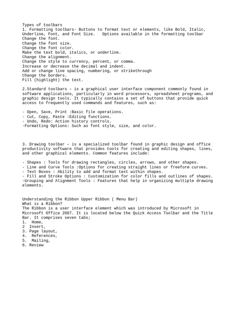 Types of toolbar-WPS Office | PDF