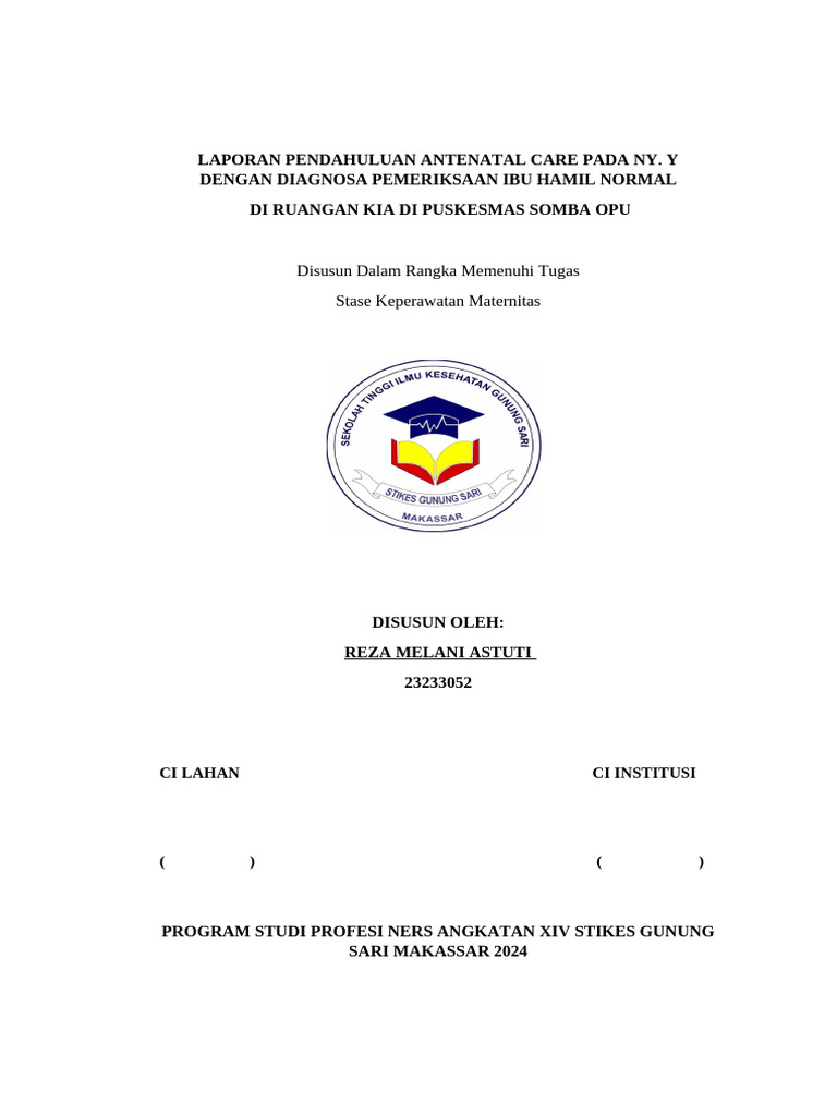 Asuhan Antenatal Care Ibu Hamil Normal | PDF