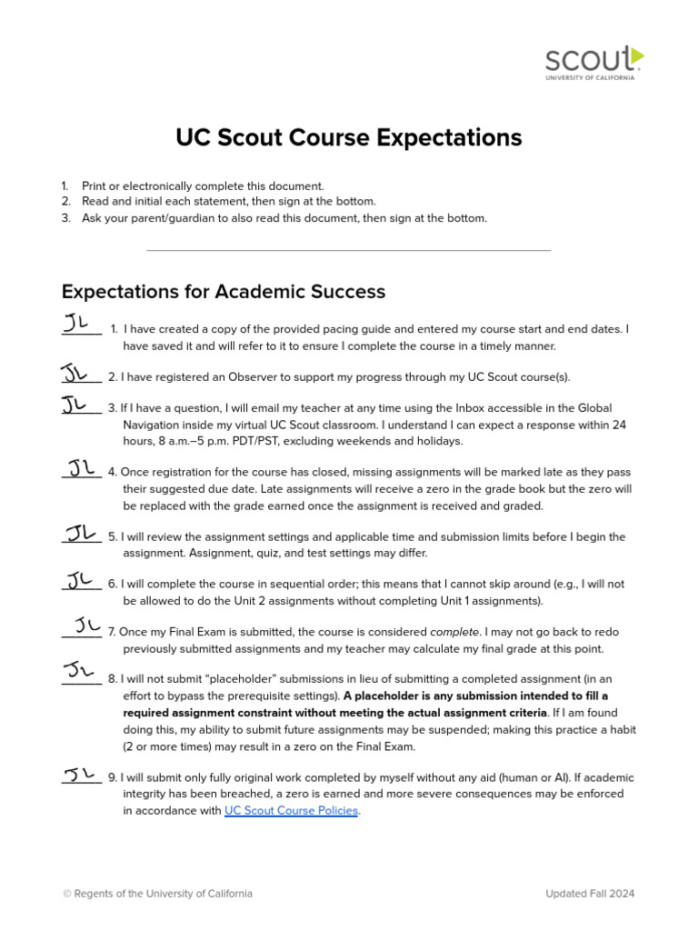 2024 CourseExpectations | PDF | Turnitin