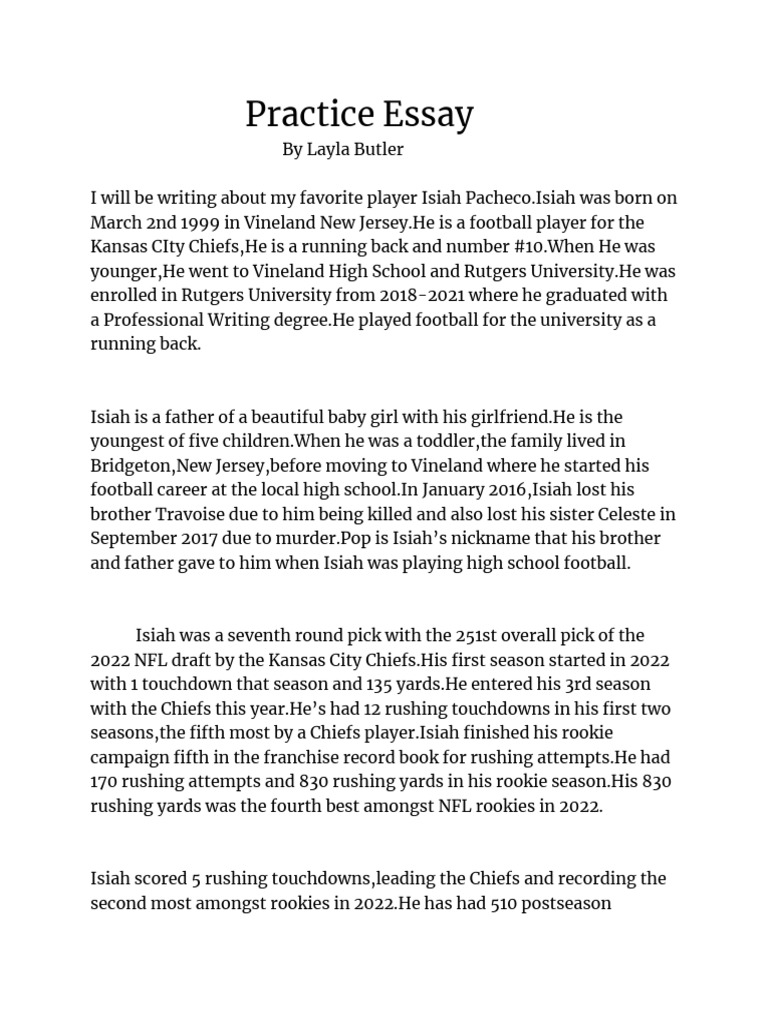Informative Essay-1 | PDF | National Football League Playoffs | Team Sports
