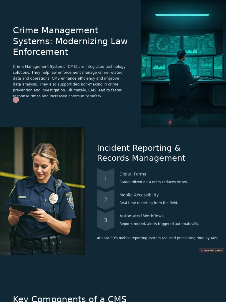 Crime Management Systems Modernizing Law Enforcement | PDF | Crimes | Crime & Violence