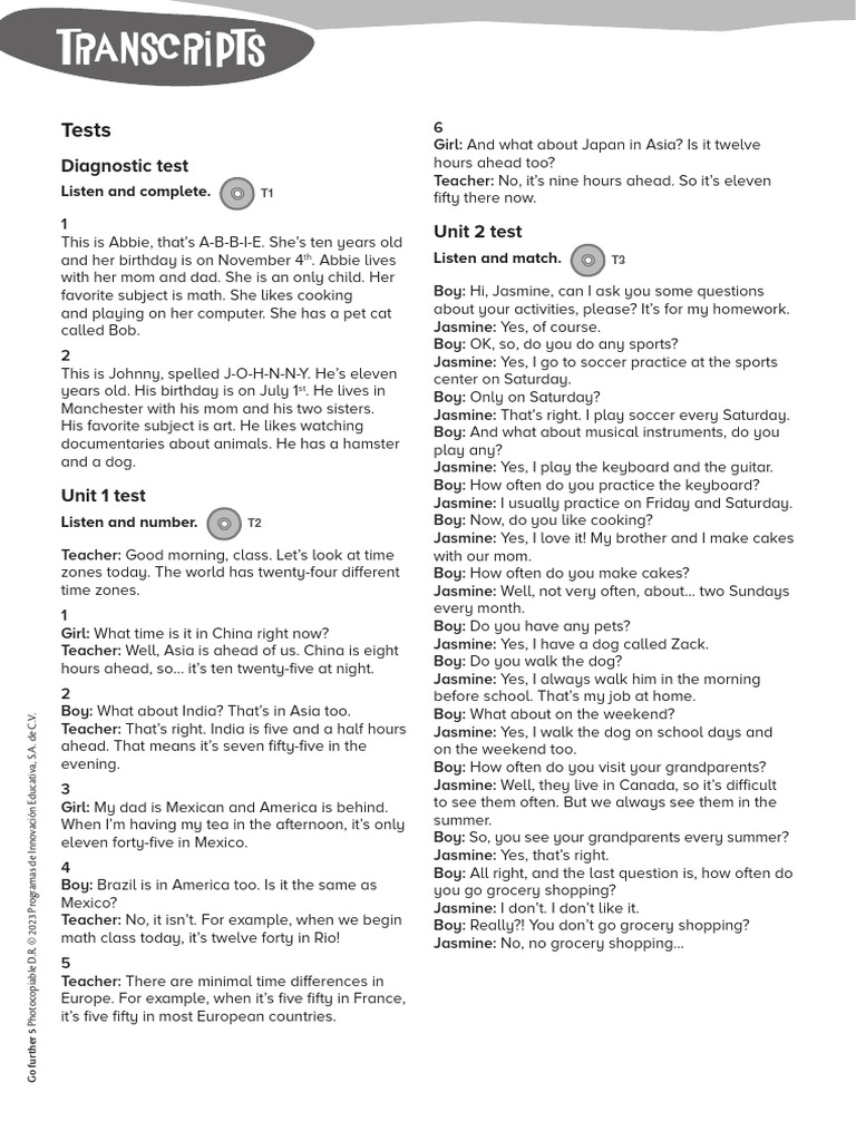 Addres GFRP 5 Tests Transcripts | PDF